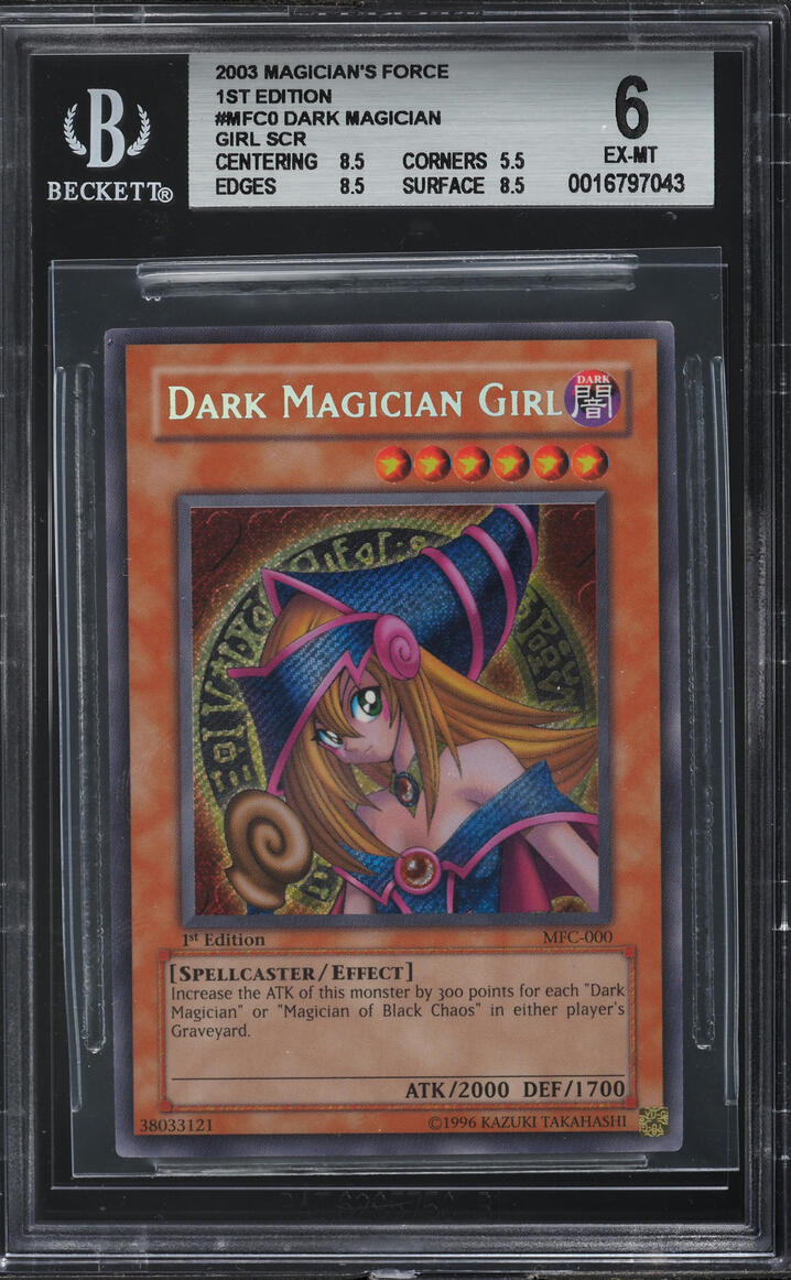 2003 Yu-Gi-Oh Magician's Force 1st Edition Dark Magician Girl Scr #MFC-000 BGS 6 on Fanatics Collect