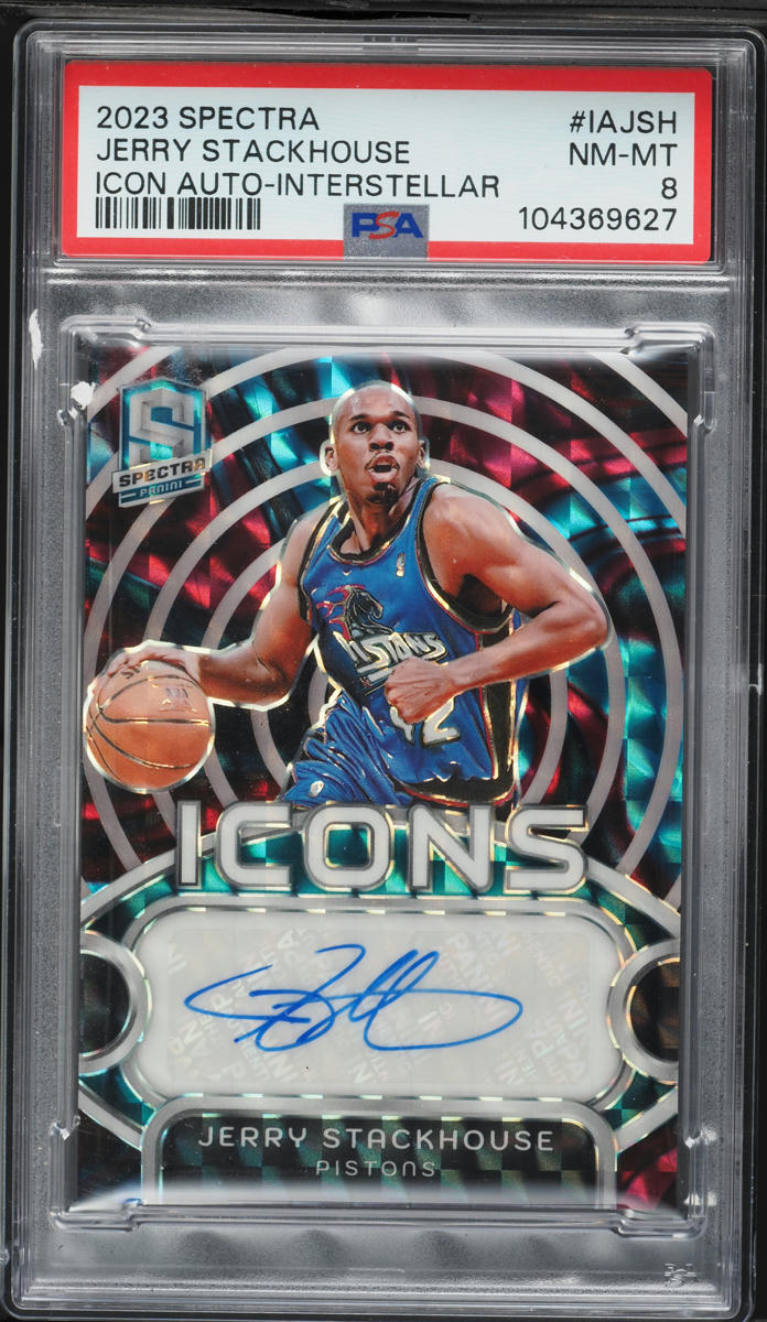 2023 Panini Spectra Icon Interstellar Jerry Stackhouse AUTO /75 #IA-JSH ...