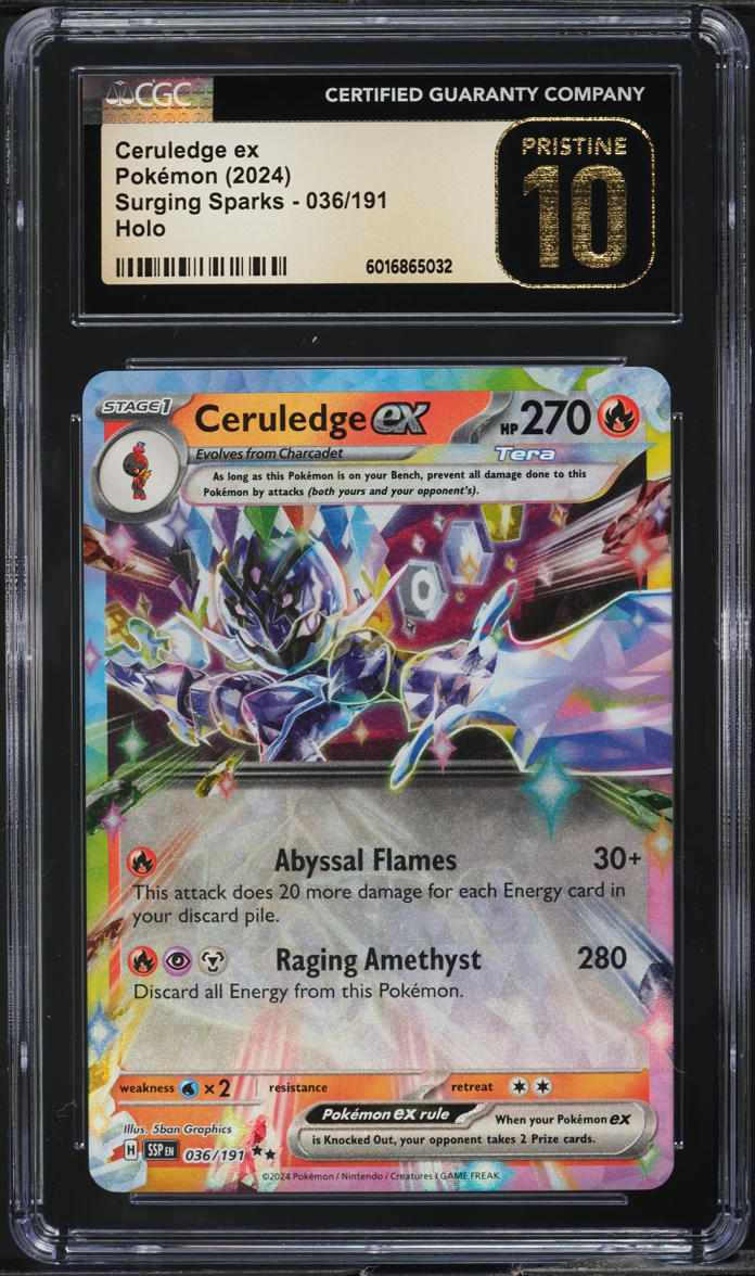 2024 Pokemon SV Surging Sparks Ceruledge ex #36 CGC 10 PRISTINE on ...