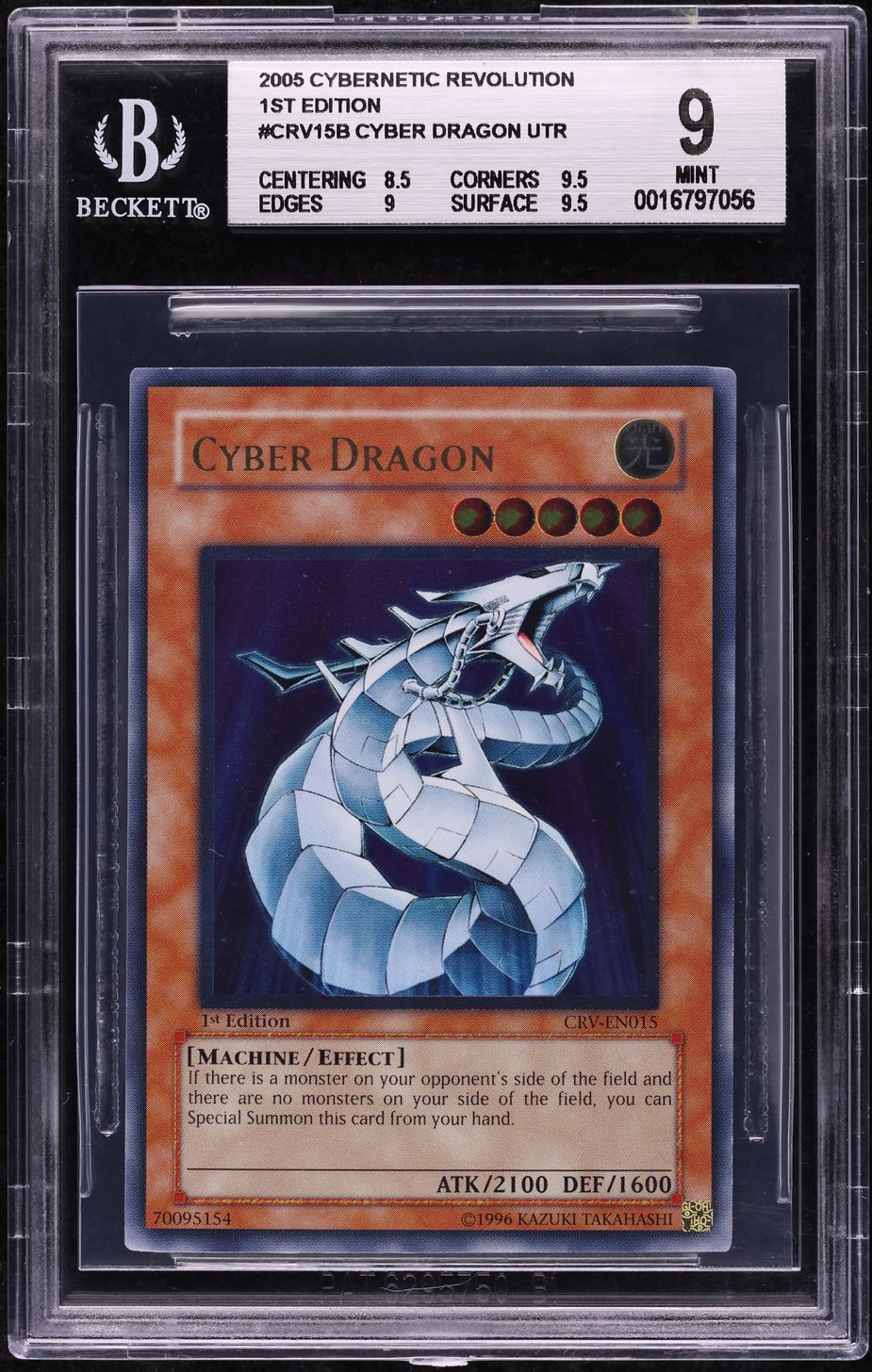 2005 Yu-Gi-Oh! Cybernetic Revolution 1st Edition Cyber Dragon #CRV ...