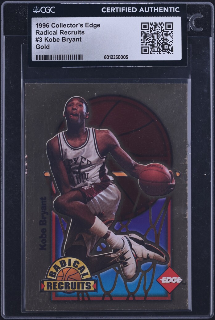 1996 Collector's Edge Radical Recruits Gold Kobe Bryant ROOKIE /1000 #3 ...