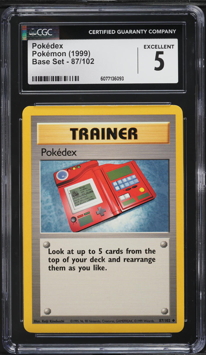 1999 Pokemon Base Set Pokedex #87 CGC 5 EX on Fanatics Collect