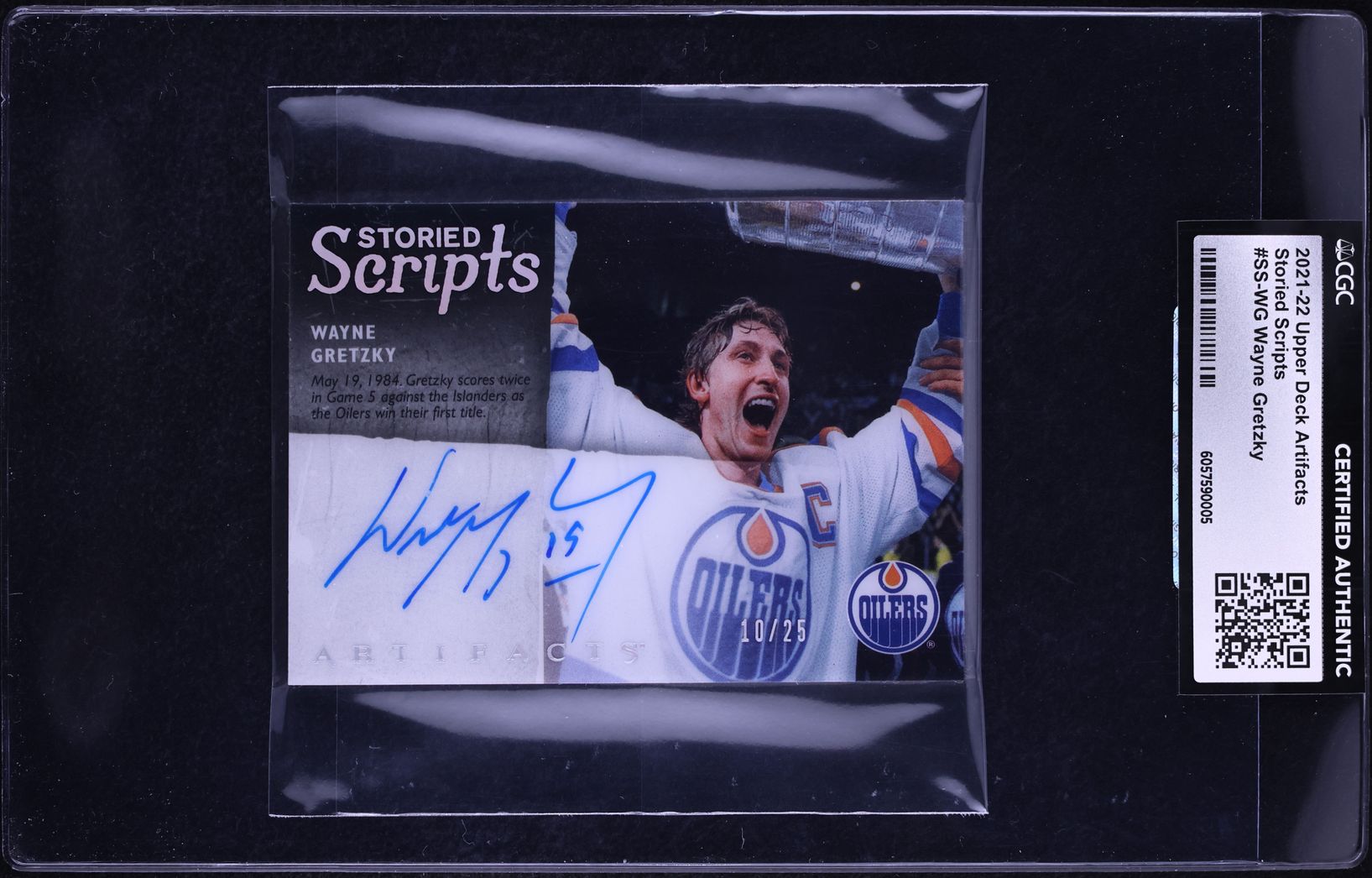 2021 Upper Deck Artifacts Storied Scripts Wayne Gretzky AUTO /25 #SS-WG ...