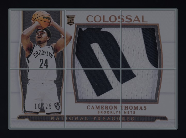 2021 National Treasures Colossal Prime Cameron Thomas ROOKIE PATCH /25 ...