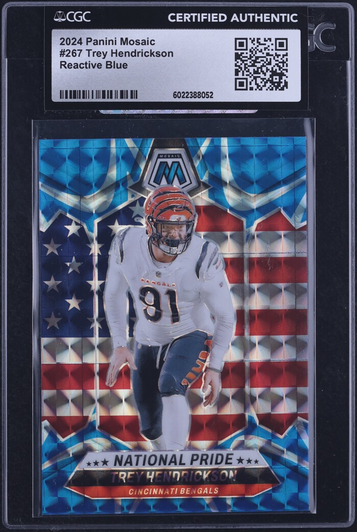 2024 Panini Mosaic Reactive Blue Trey Hendrickson #267 CGC AUTH on ...