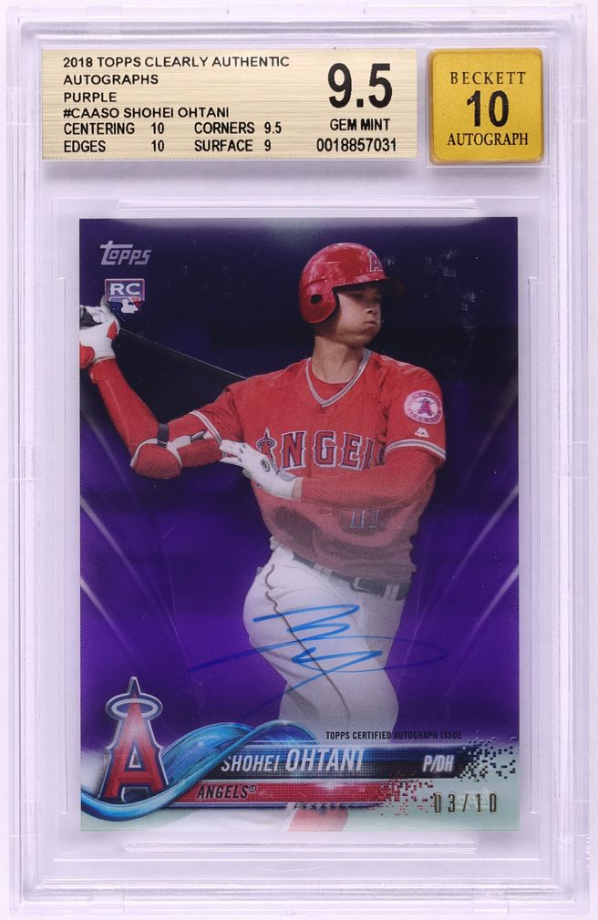 2018 Topps Clearly Authentic Purple Shohei Ohtani ROOKIE AUTO /10 #CAA ...
