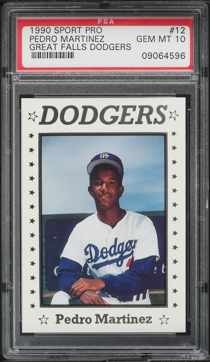 1990 Sport Pro Great Falls Dodgers Pedro Martinez ROOKIE #12 PSA 10 GEM ...
