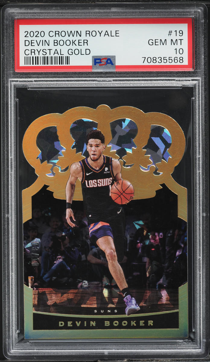 2020 Crown Royale Crystal Gold Devin Booker /10 #19 PSA 10 GEM MINT on Fanatics Collect