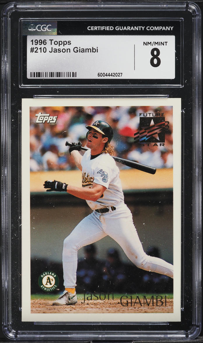 1996 Topps Jason Giambi #210 CGC 8 NM-MT on Fanatics Collect