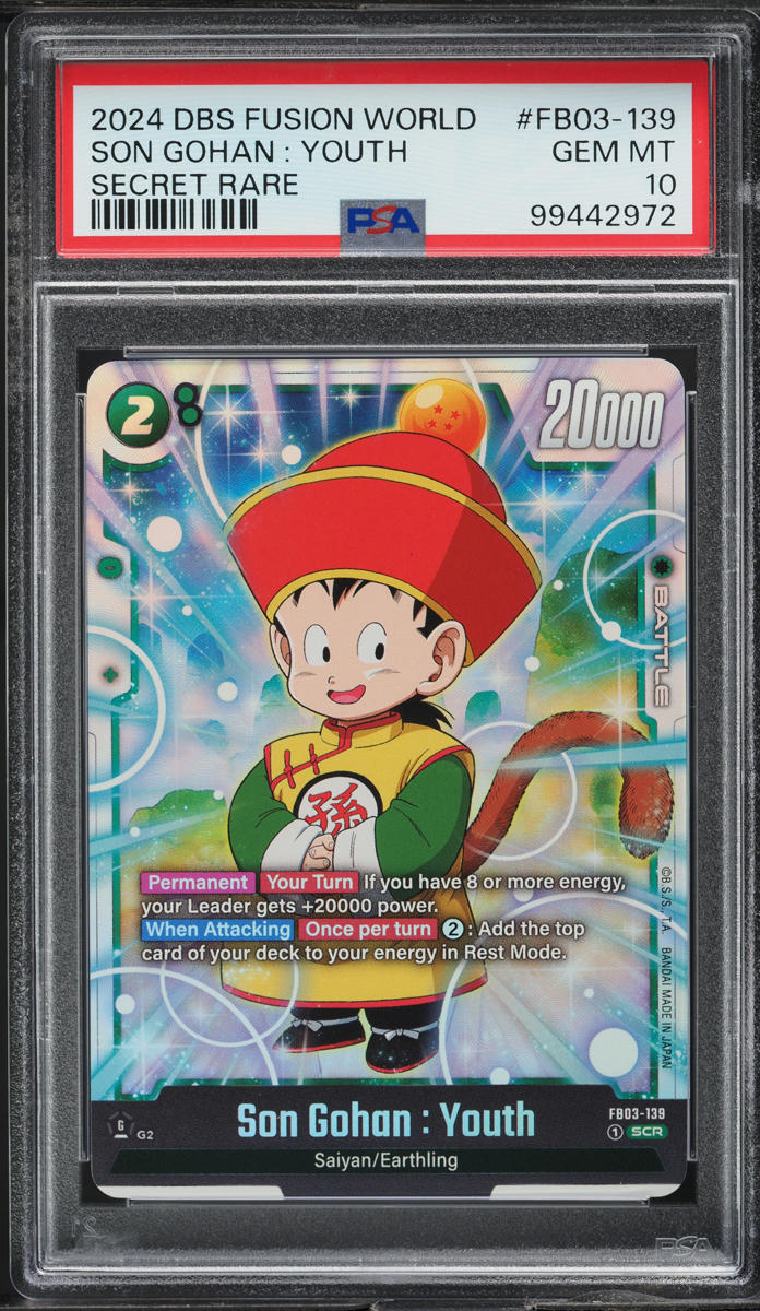 2024 Dragon Ball S Fusion World Raging Roar Secret Rare Son Gohan Youth ...