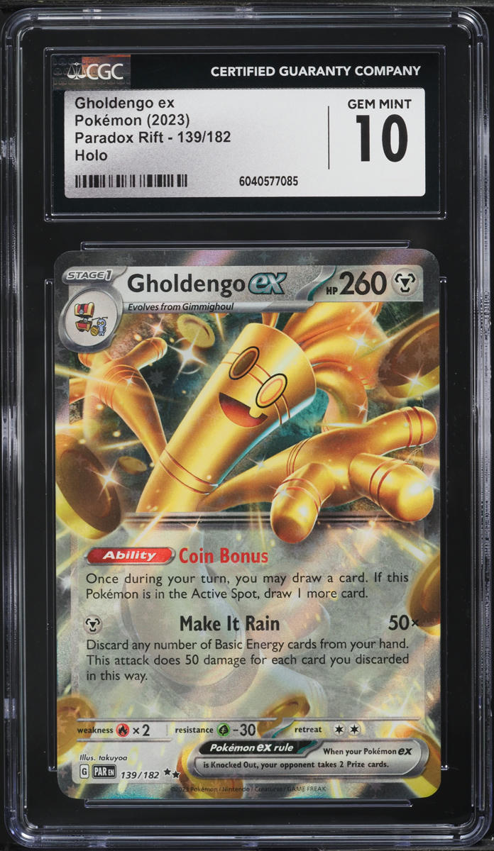 2023 Pokemon Scarlet & Violet Paradox Rift Holo Gholdengo ex #139 CGC ...
