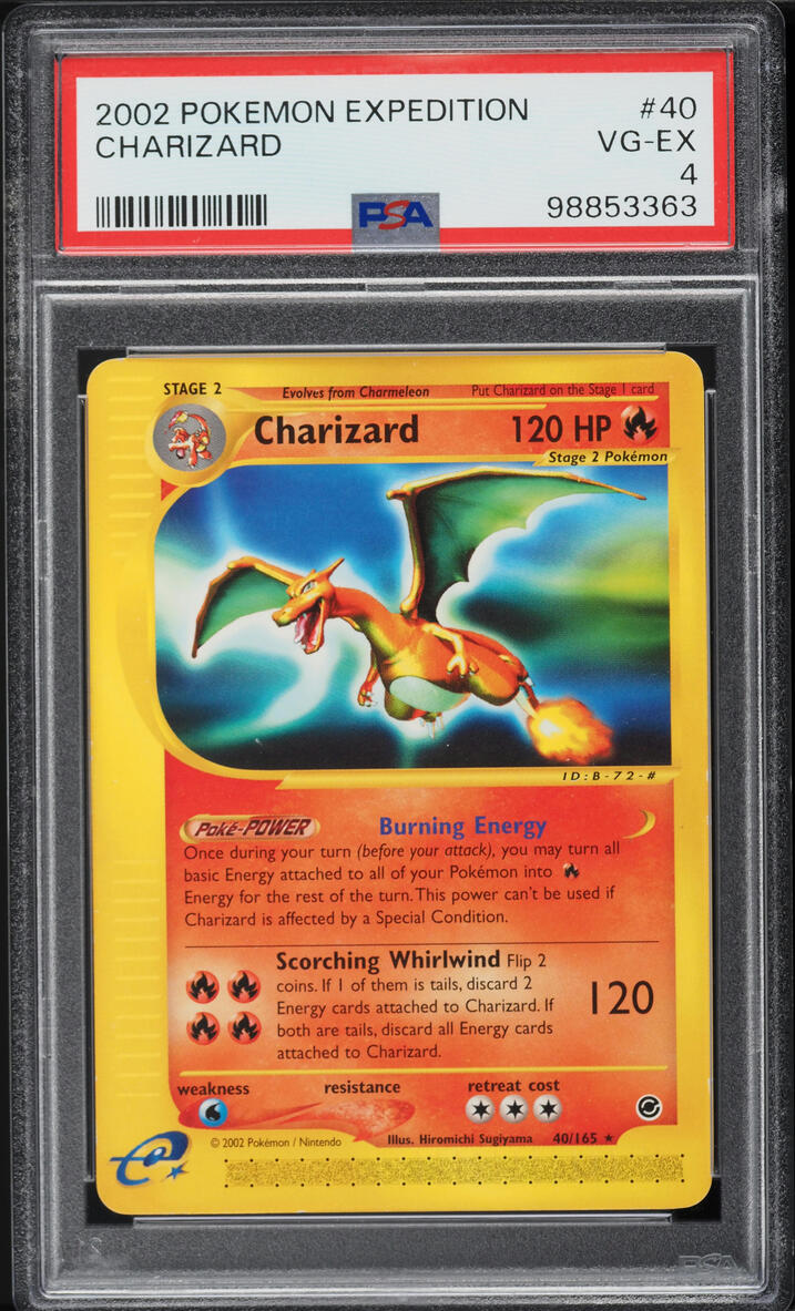 2002 Pokemon Expedition Charizard #40 PSA 4 VGEX on Fanatics Collect