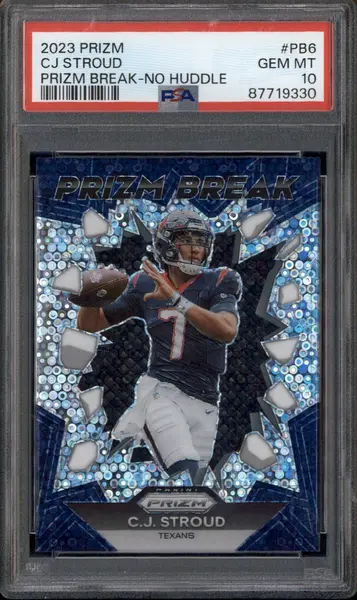 2023 Panini Prizm Prizm Break No Huddle Prizm #PB-6 C.J. Stroud RC PSA ...
