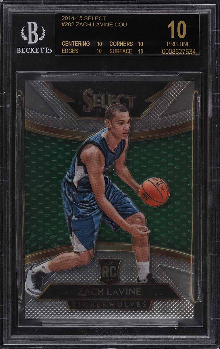 2014 Select Courtside Zach Lavine ROOKIE #282 BGS 10 PRISTINE, BLACK LABEL on Fanatics Collect