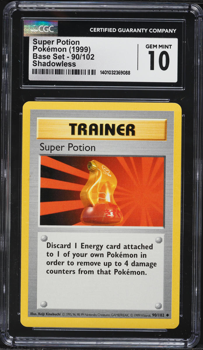 1999 Pokemon Base Set Shadowless Super Potion #90 CGC 10 GEM MINT on ...