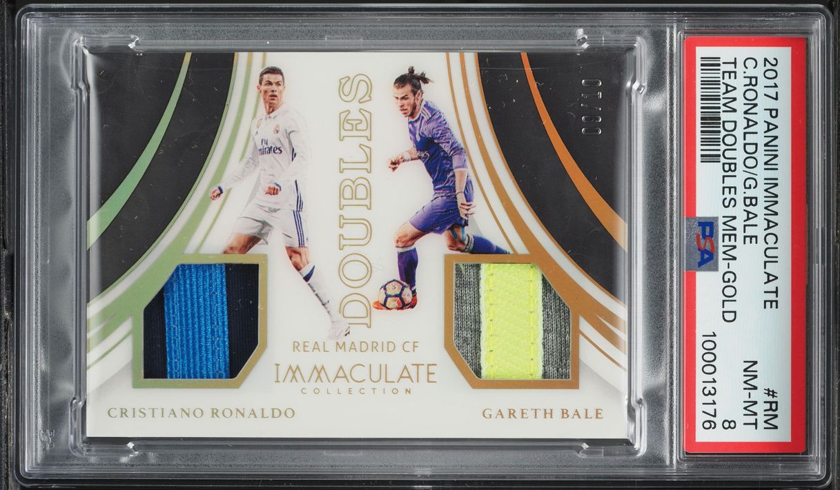 2017 Immaculate Collection Team Doubles Gold Ronaldo Bale PATCH /10 #TD-RM PSA 8 on Fanatics Collect