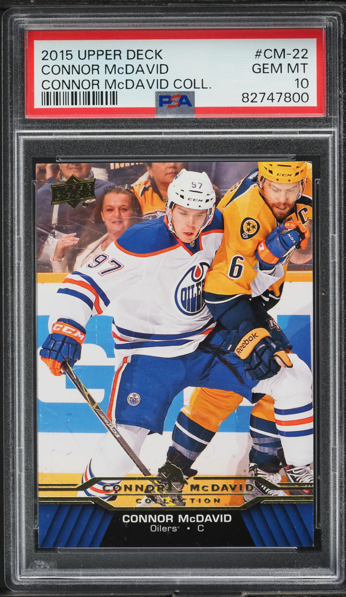 2015 Upper Deck Collection Connor McDavid ROOKIE #CM-22 PSA 10 GEM MINT ...