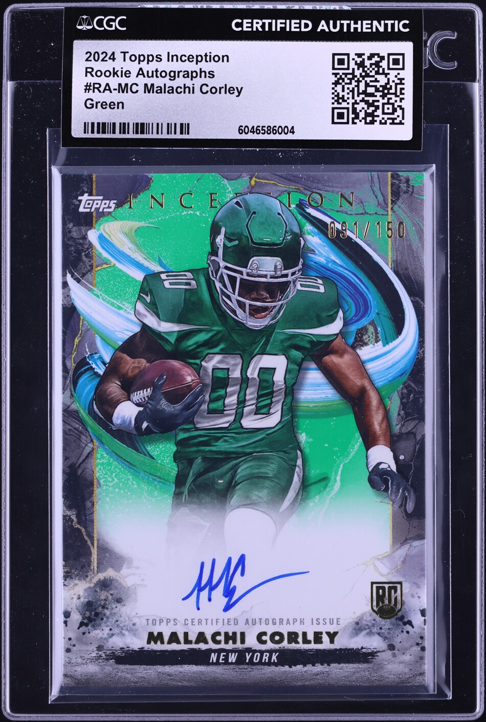 2024 Topps Inception Green Malachi Corley ROOKIE AUTO /150 #RA-MC CGC ...