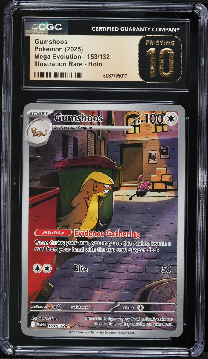 2025 Pokemon Mega Evolution IR Gumshoos #153 CGC 10 PRISTINE on ...