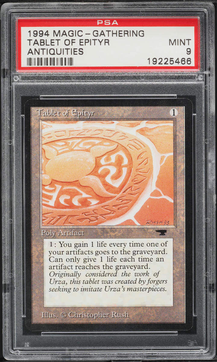 1994 Magic The Gathering MTG Antiquities Tablet Of Epityr PSA 9 MINT on Fanatics Collect
