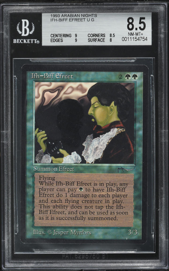 1993 Magic The Gathering MTG Arabian Nights Ifh-Biff Efreet BGS 8.5 NM ...