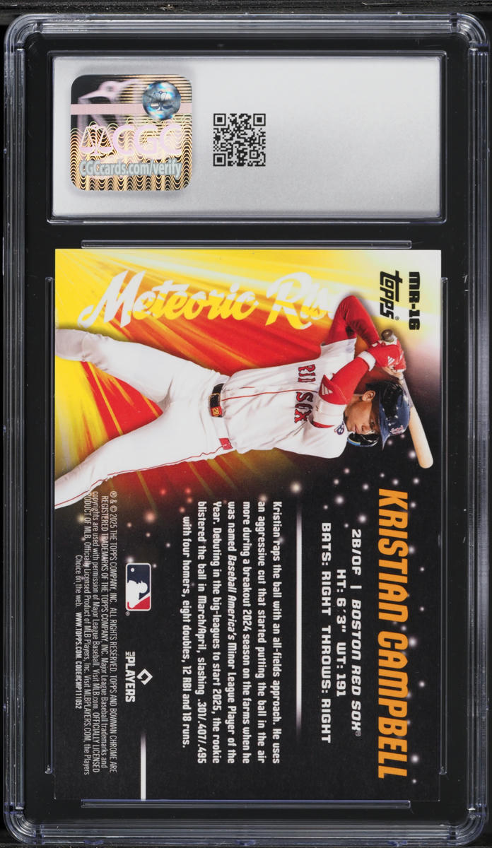 2025 Bowman Chrome Mega Box Meteoric Rise Yellow Kristian Campbell ...