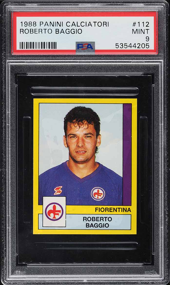 1988 Panini Calciatori Roberto Baggio #112 PSA 9 MINT on Fanatics Collect