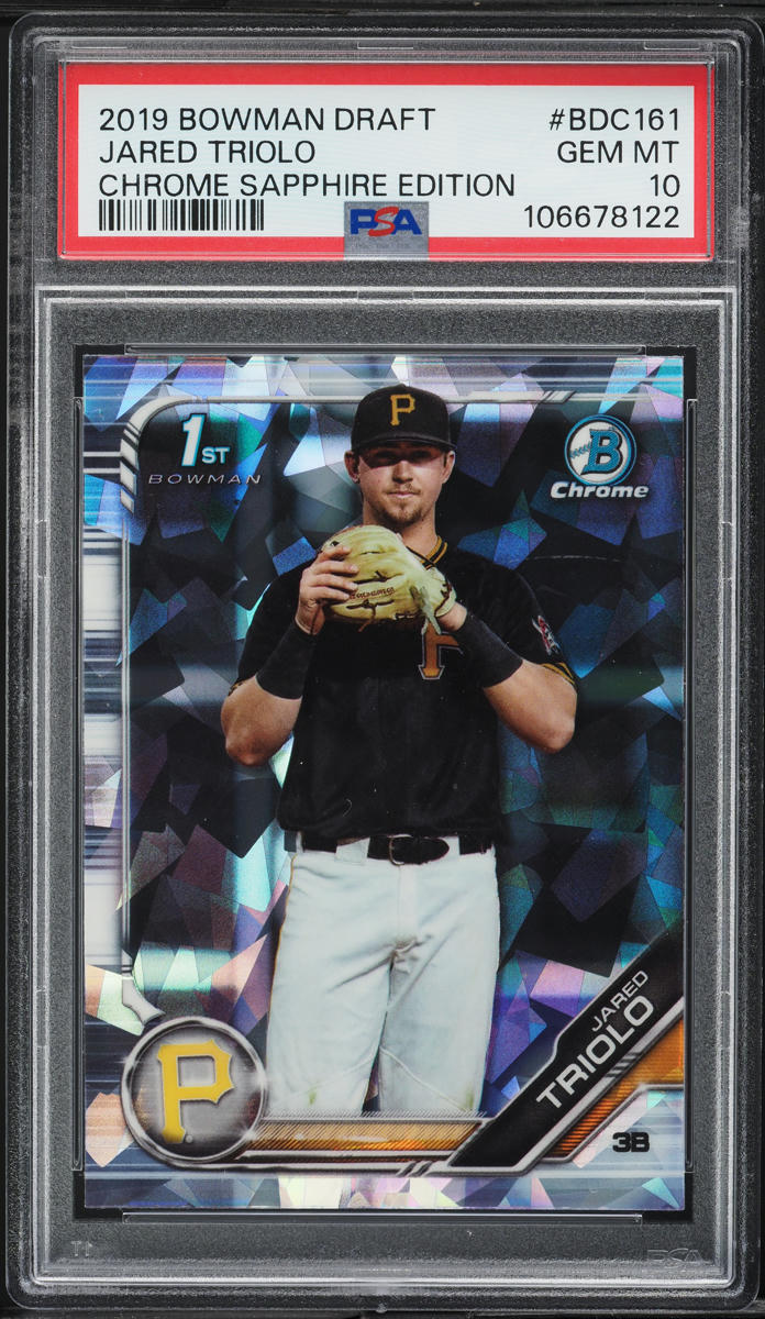 2019 Bowman Chrome Draft Sapphire Jared Triolo PROSPECT #BDC-161 PSA 10 GEM MINT on Fanatics Collect