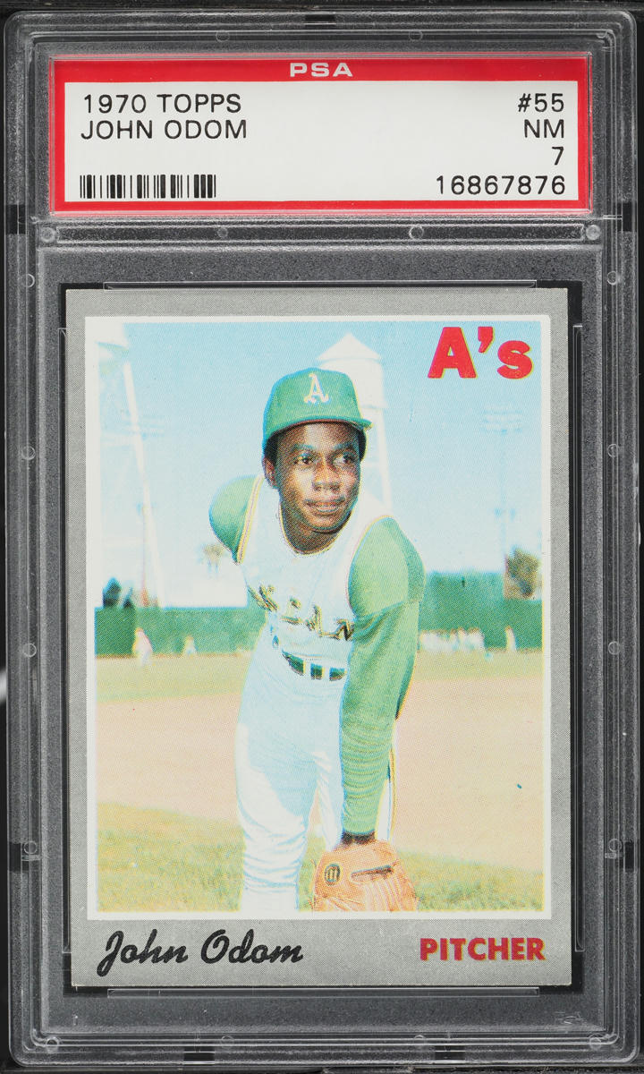 1970 Topps John Odom #55 PSA 7 NRMT on Fanatics Collect
