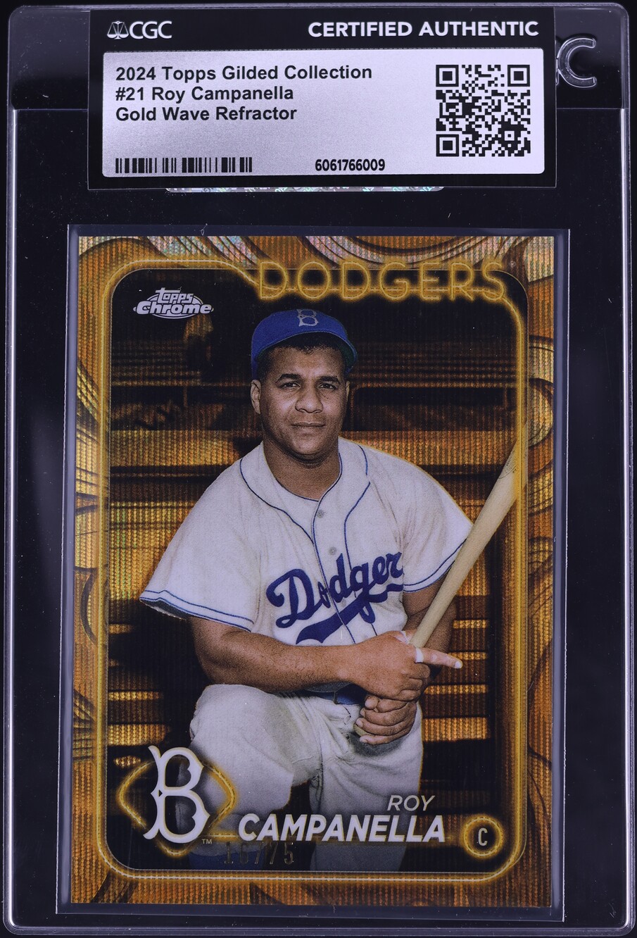 2024 Topps Chrome Gilded Collection Gold Wave Ref. Roy Campanella /75 ...