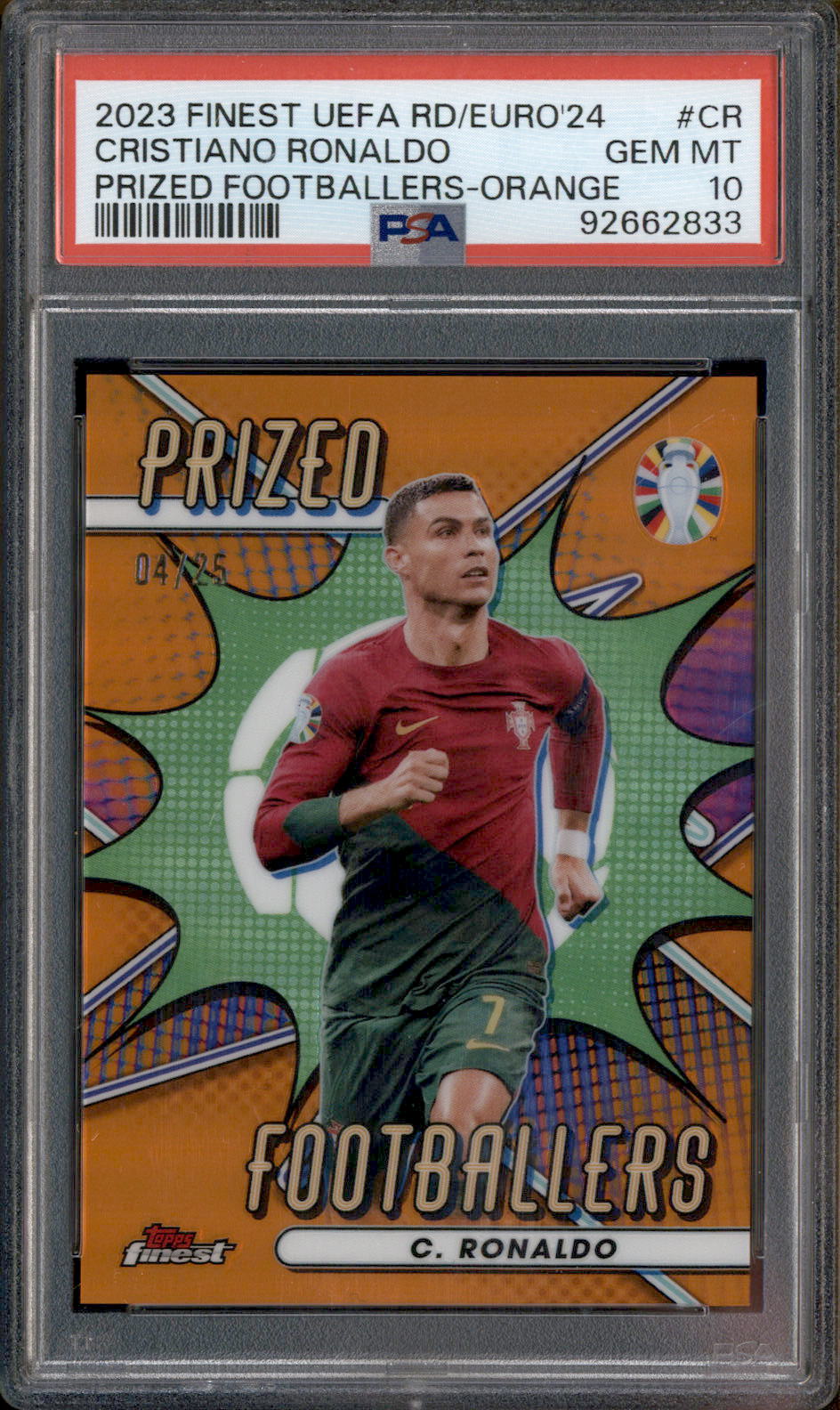 2023 Finest UEFA Club Competitions Prized Footballers Cristiano Ronaldo PSA 10 on Fanatics Collect