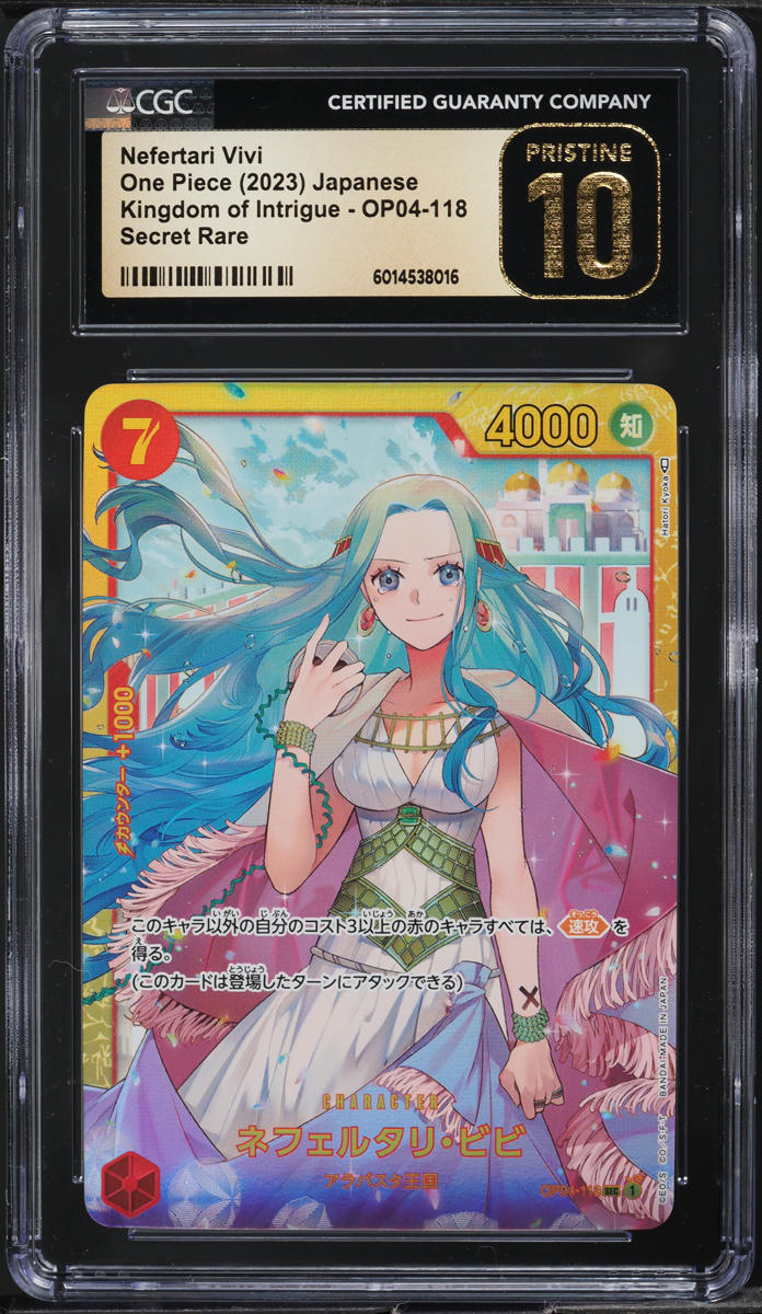 2023 One Piece Kingdom of Intrigue Nefertari Vivi #OP04-118 CGC 10 PRISTINE on Fanatics Collect