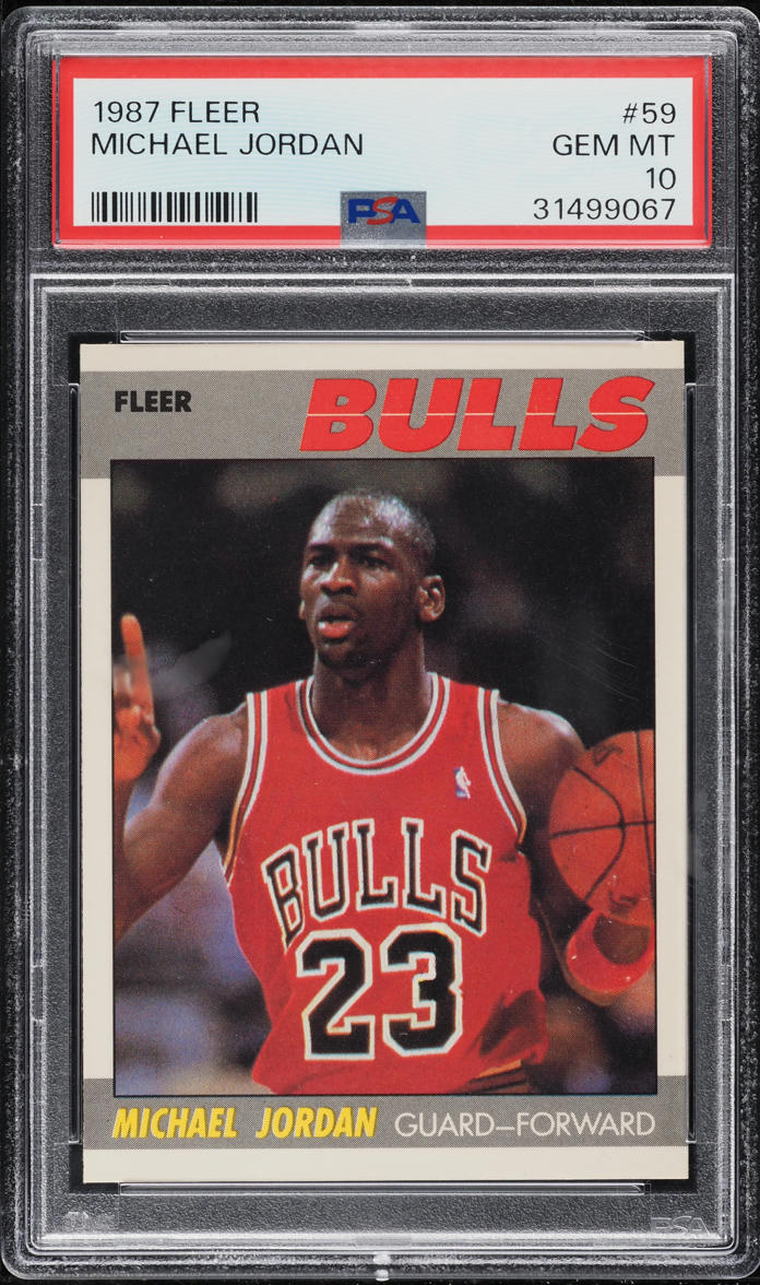 1987 Fleer Basketball Michael Jordan #59 PSA 10 GEM MINT on Fanatics ...