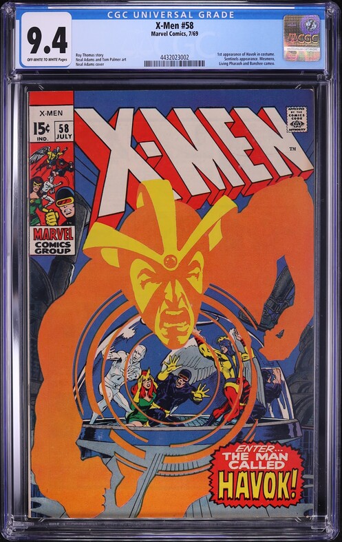 X-Men #58 (Marvel, 1969) CGC 9.4 Off-White To White Pages on Fanatics ...