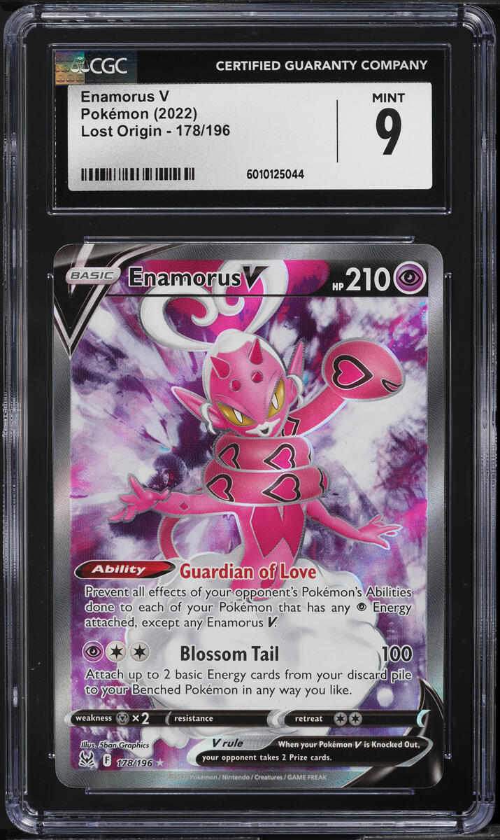 2022 Pokemon SWSH Lost Origin Ultra Rare Holo Enamorus V #178 CGC 9 ...