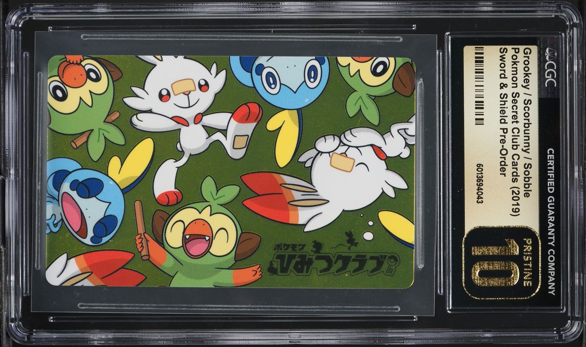 2019 Pokemon Japanese Secret Club Cards Grookey Scorbunny Sobble CGC 10 ...