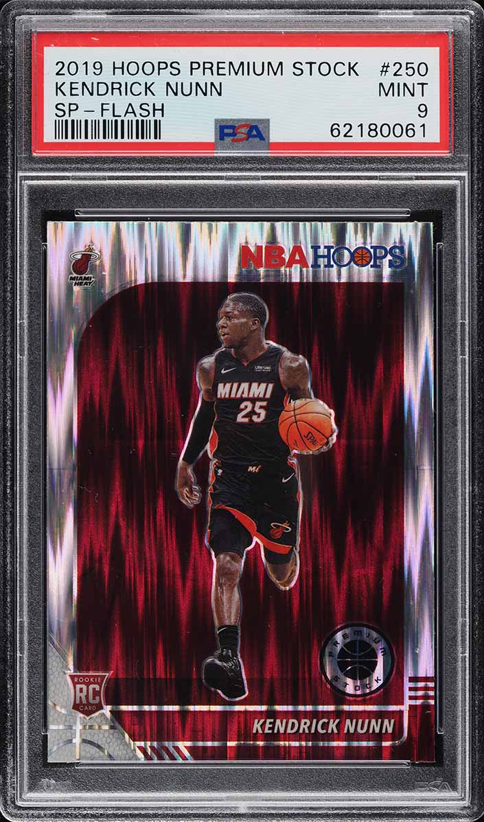 2019 Hoops Premium Stock Flash Kendrick Nunn ROOKIE #250 PSA 9 MINT on ...