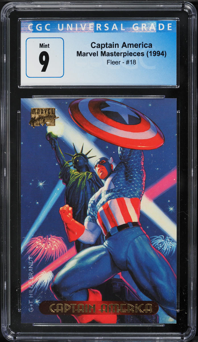 1994 Marvel Masterpieces Captain America #18 CGC 9 MINT on Fanatics Collect
