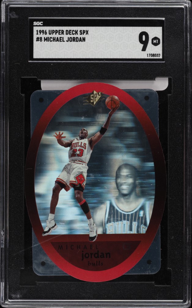 1996 SPx Die-Cut Michael Jordan #8 SGC 9 MINT on Fanatics Collect
