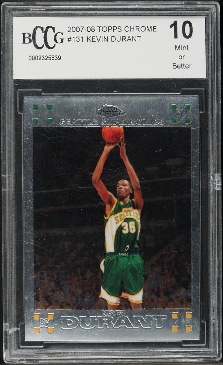 2007 Topps Chrome Kevin Durant ROOKIE #131 BCCG 10 on Fanatics Collect