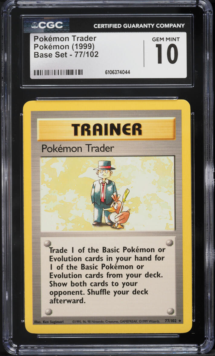 1999 Pokemon Base Set Pokemon Trader #77 CGC 10 GEM MINT on Fanatics ...