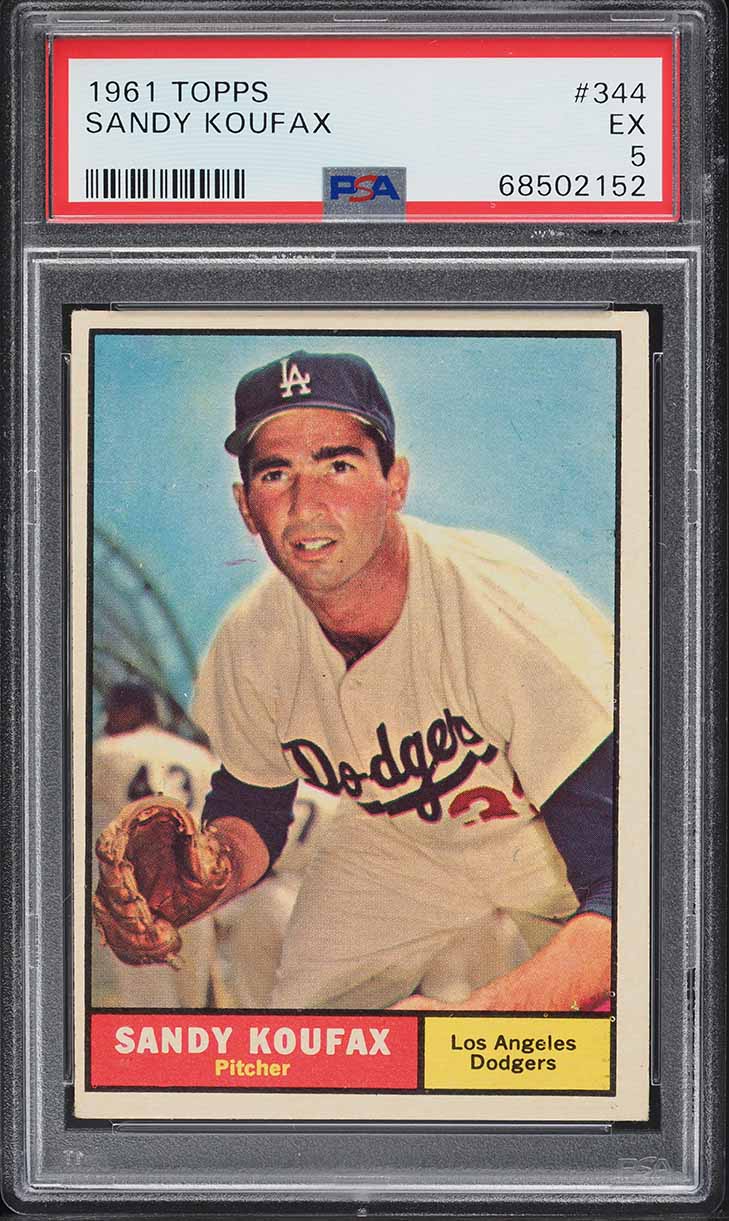 1961 Topps Sandy Koufax #344 PSA 5 EX on Fanatics Collect