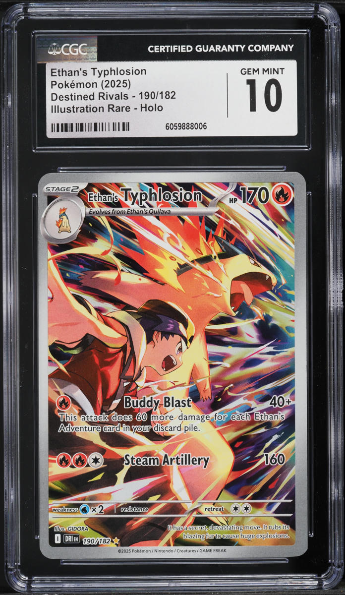 2025 Pokemon SV Destined Rivals IR Ethan's Typhlosion #190 CGC 10 GEM ...