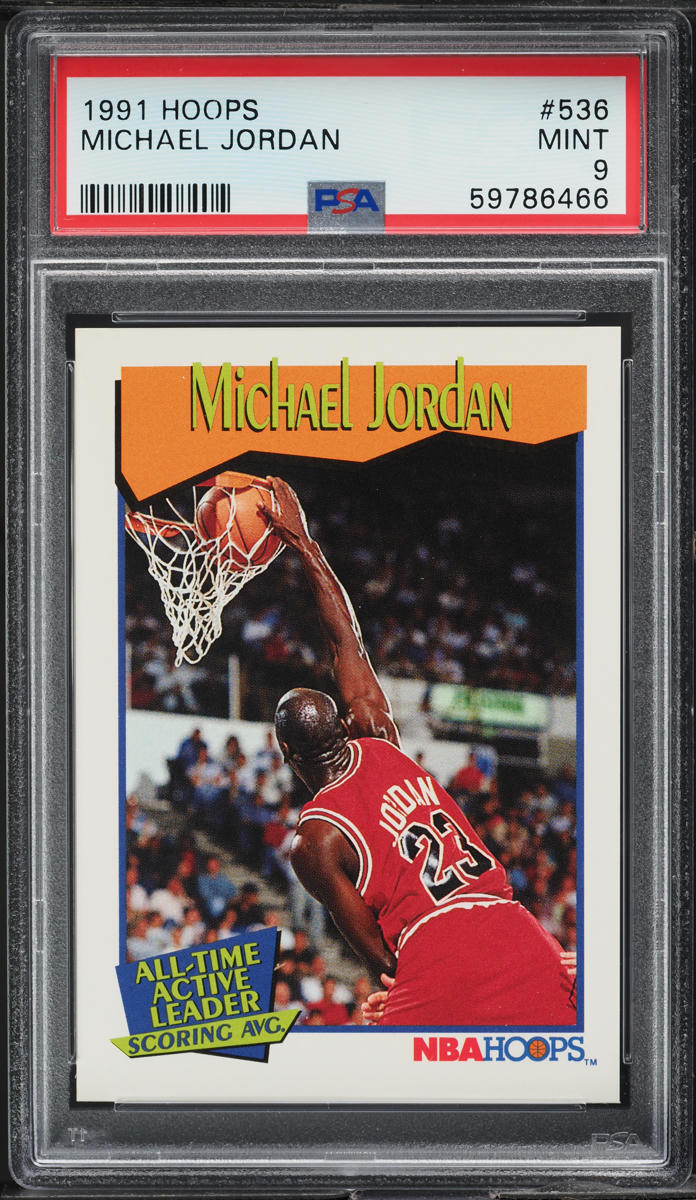 1991 Hoops Michael Jordan #536 PSA 9 MINT on Fanatics Collect