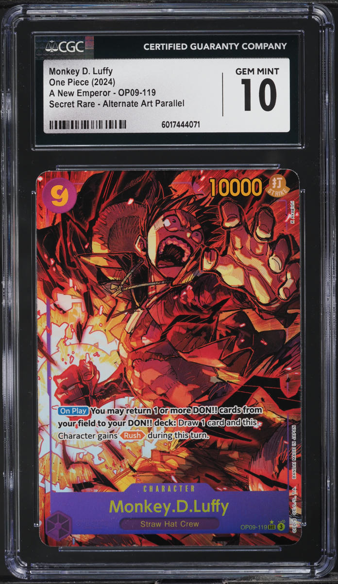 2024 One Piece A New Emperor Alt Art Monkey D. Luffy #OP09-119 CGC 10 ...