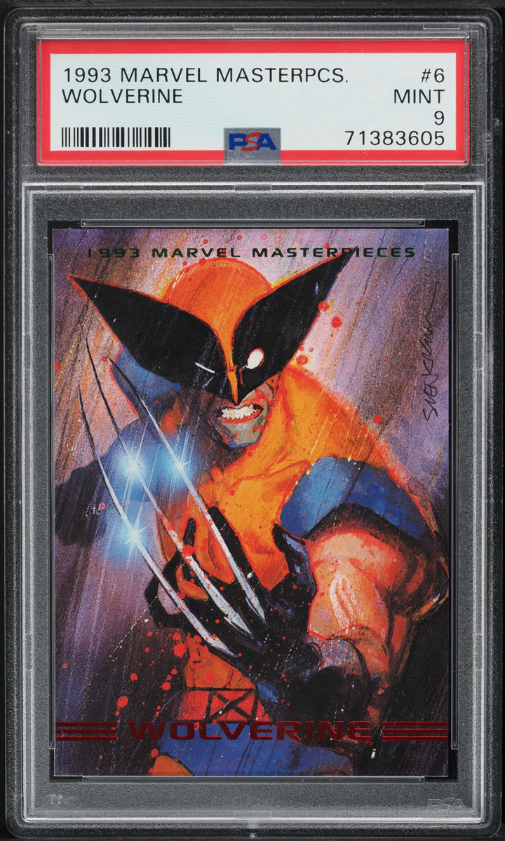 1993 Skybox Marvel Masterpieces Wolverine #6 PSA 9 MINT on Fanatics Collect