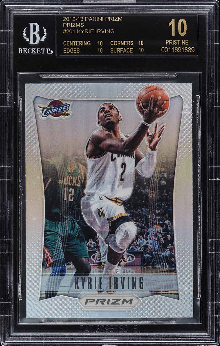 2012 Panini Prizm Silver Prizms Kyrie Irving ROOKIE #201 BGS 10 BLACK ...