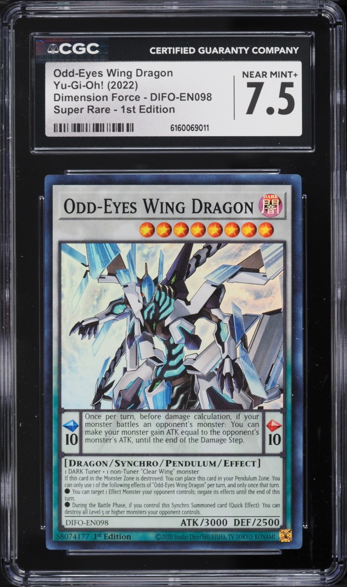 2022 Yu-Gi-Oh! Dimension Force 1st Edition Super Rare Odd-Eyes Wing ...