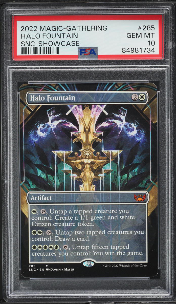 2022 Magic The Gathering MTG Streets New Capenna Showcase Halo Fountain PSA 10 on Fanatics Collect