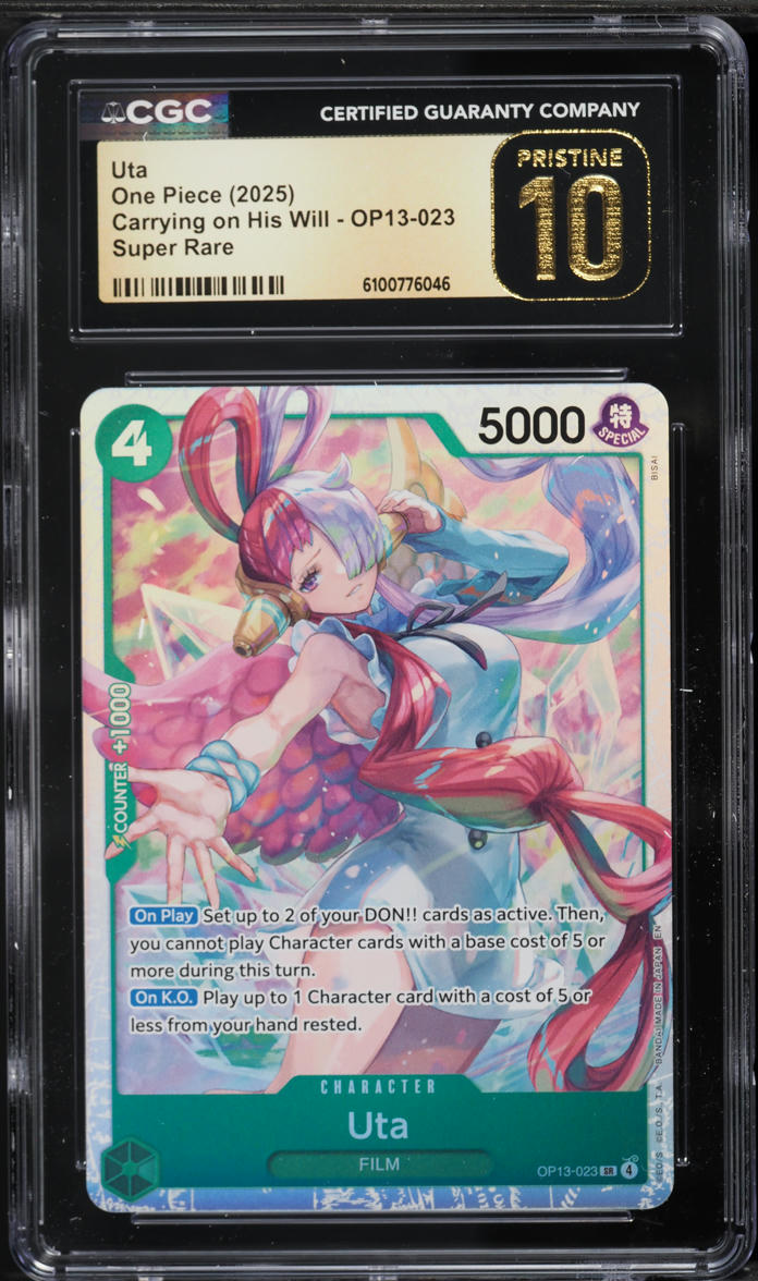 2025 One Piece Carrying On His Will SR Uta #OP13-023 CGC 10 PRISTINE on ...